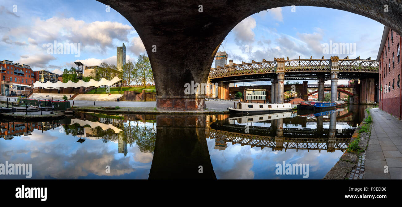 Famous Castlefield landmarks of Manchester, UK Stock Photo - Alamy