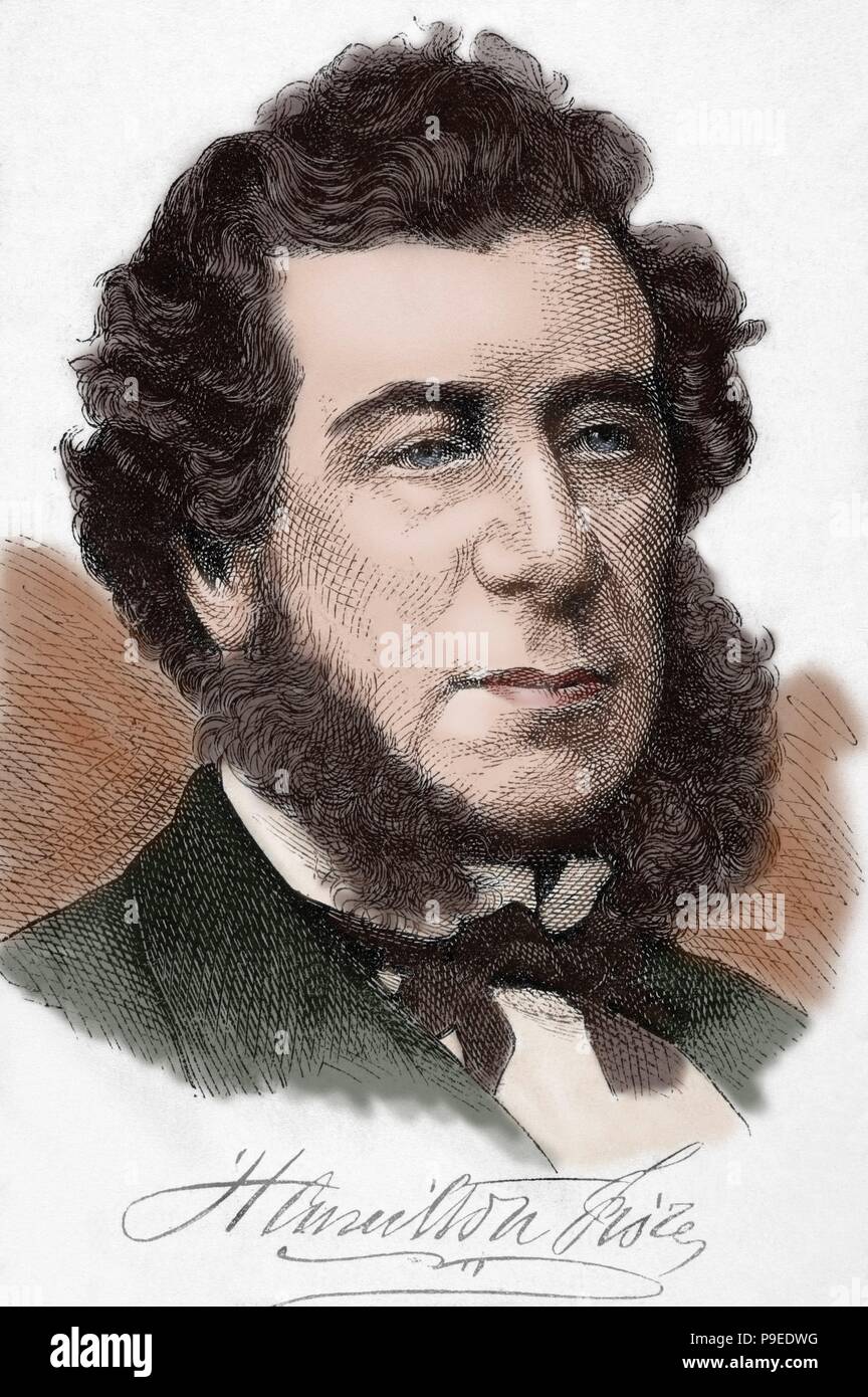 Hamilton Fish (1808-1893). American statesman and politician. Portrait ...