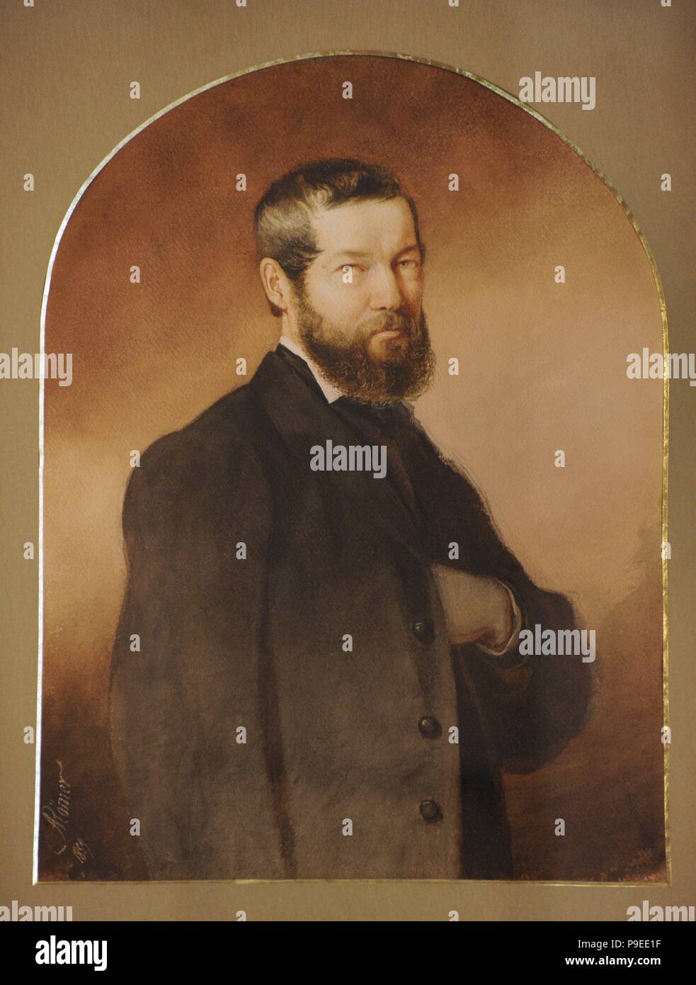 Portrait of Lithunian artist Edward Jan Romer, 1859. By Alfred Ro mer ...
