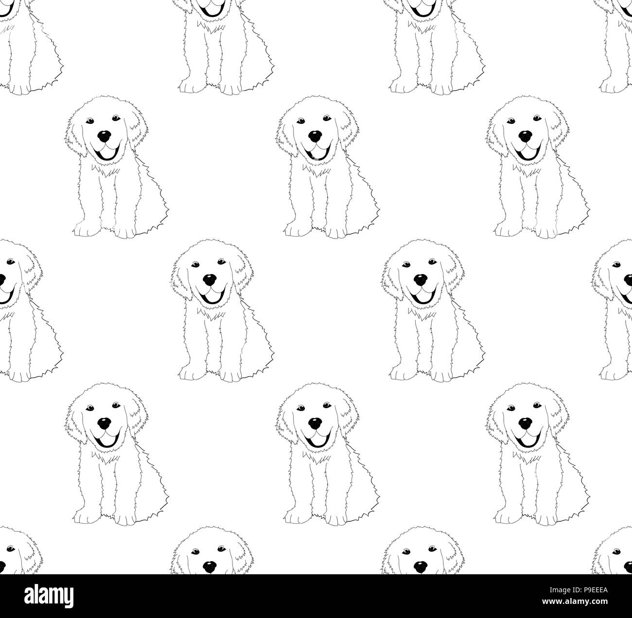 Black labrador golden retriever Stock Vector Images - Alamy