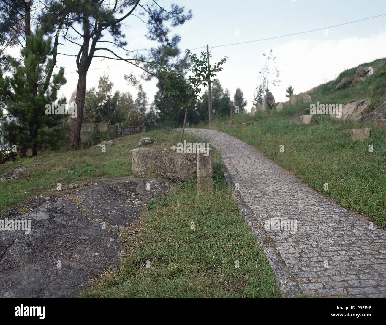 Spain. Galicia. Mogor petroglyphs. Geometric designs. Late Neolithic ...