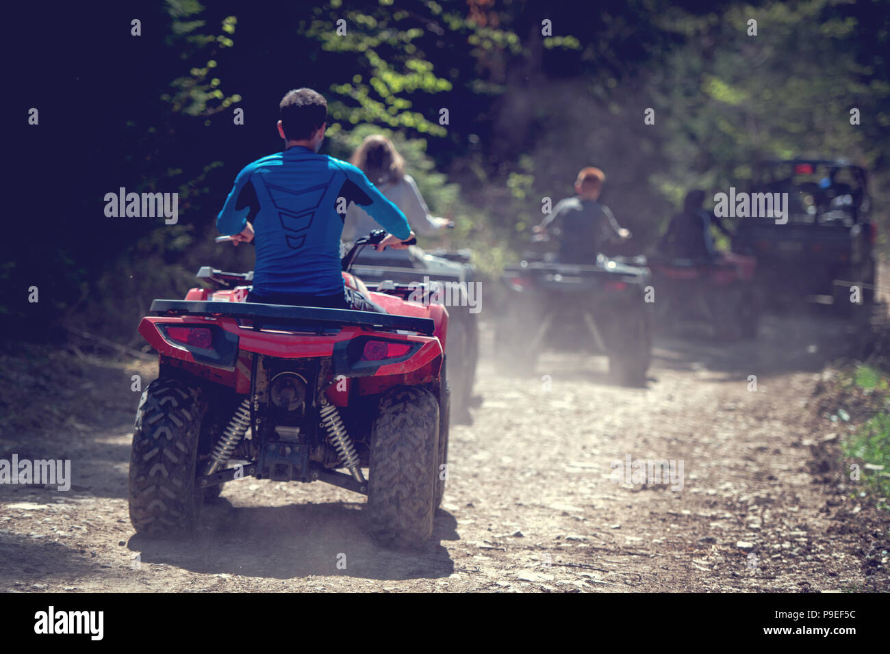 man riding atv vehicle on off road track ,people outdoor sport ...