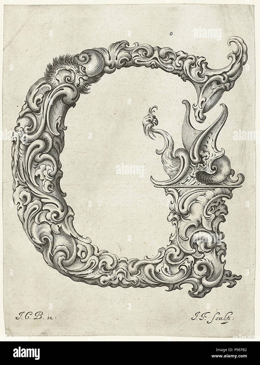 vintage ornate elegant alphabet Stock Photo - Alamy