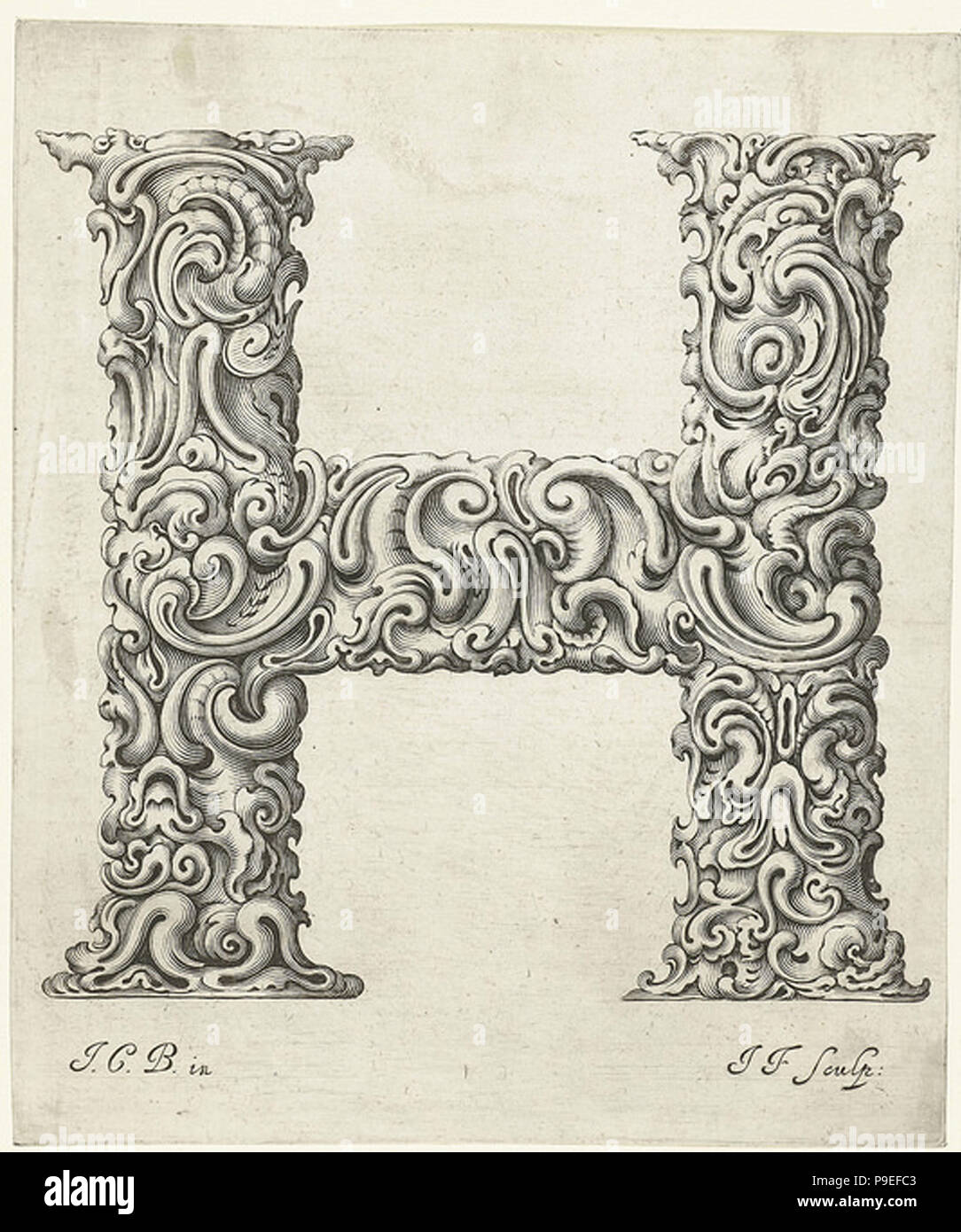 vintage ornate elegant alphabet Stock Photo - Alamy