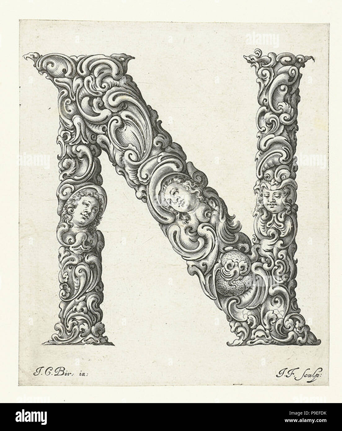 vintage ornate elegant alphabet Stock Photo - Alamy