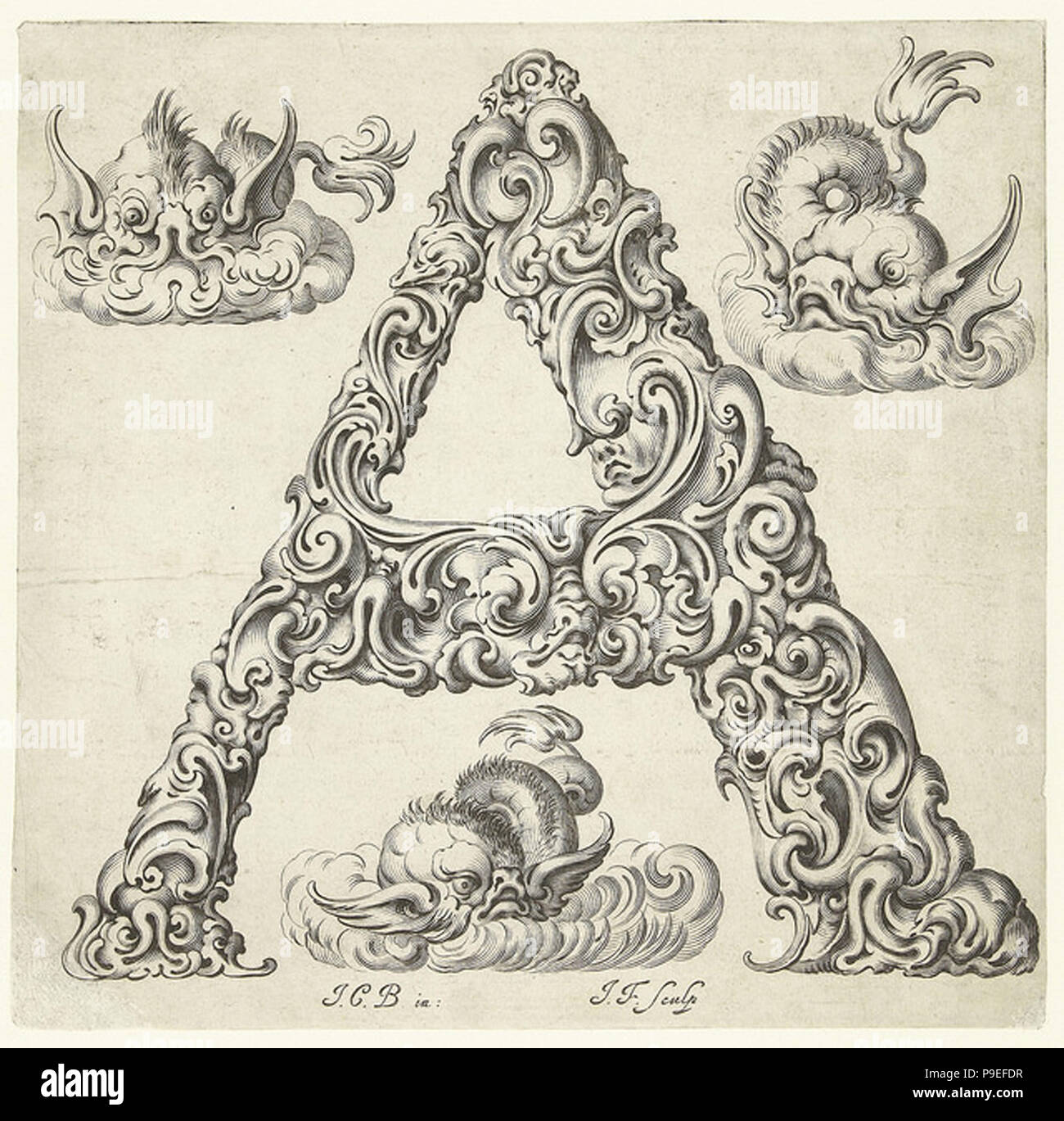 vintage ornate elegant alphabet Stock Photo - Alamy