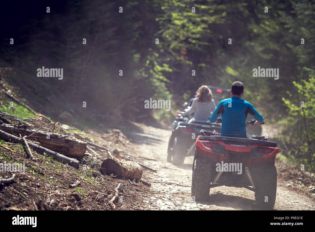 man riding atv vehicle on off road track ,people outdoor sport ...