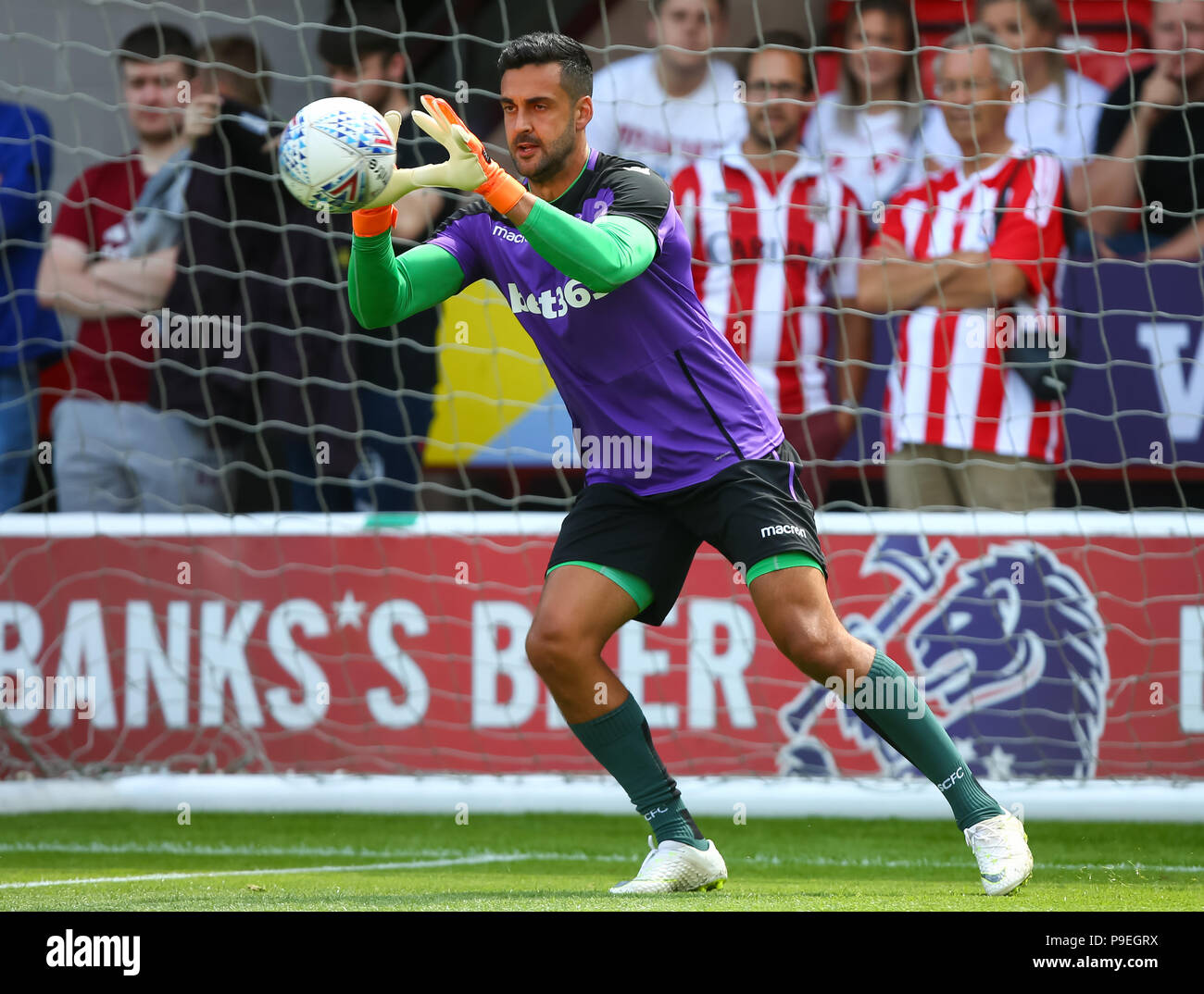Stoke city goalkeeper adam federici during hi-res stock photography and ...