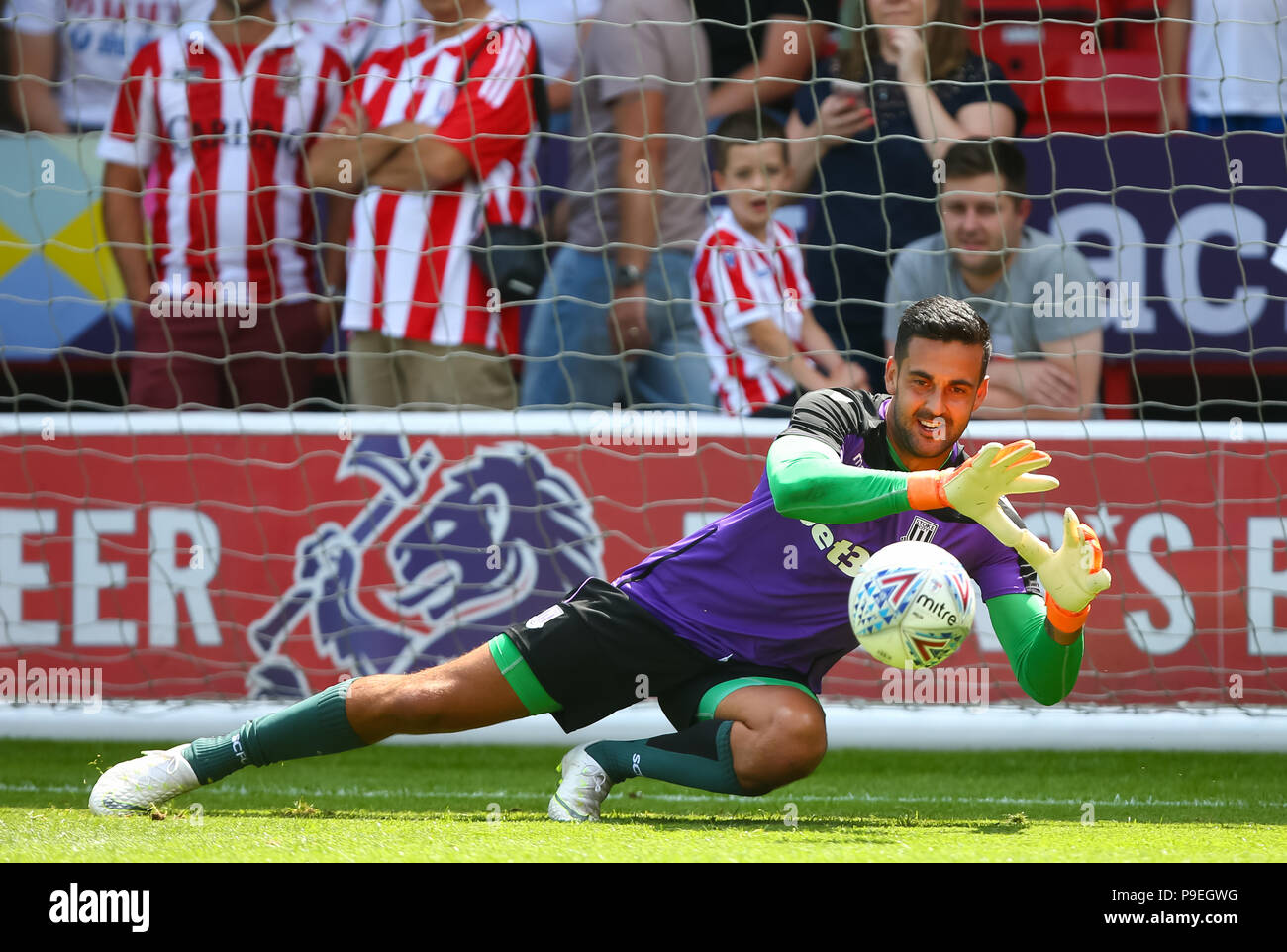 Stoke City goalkeeper Adam Federici during the pre-season match at The ...