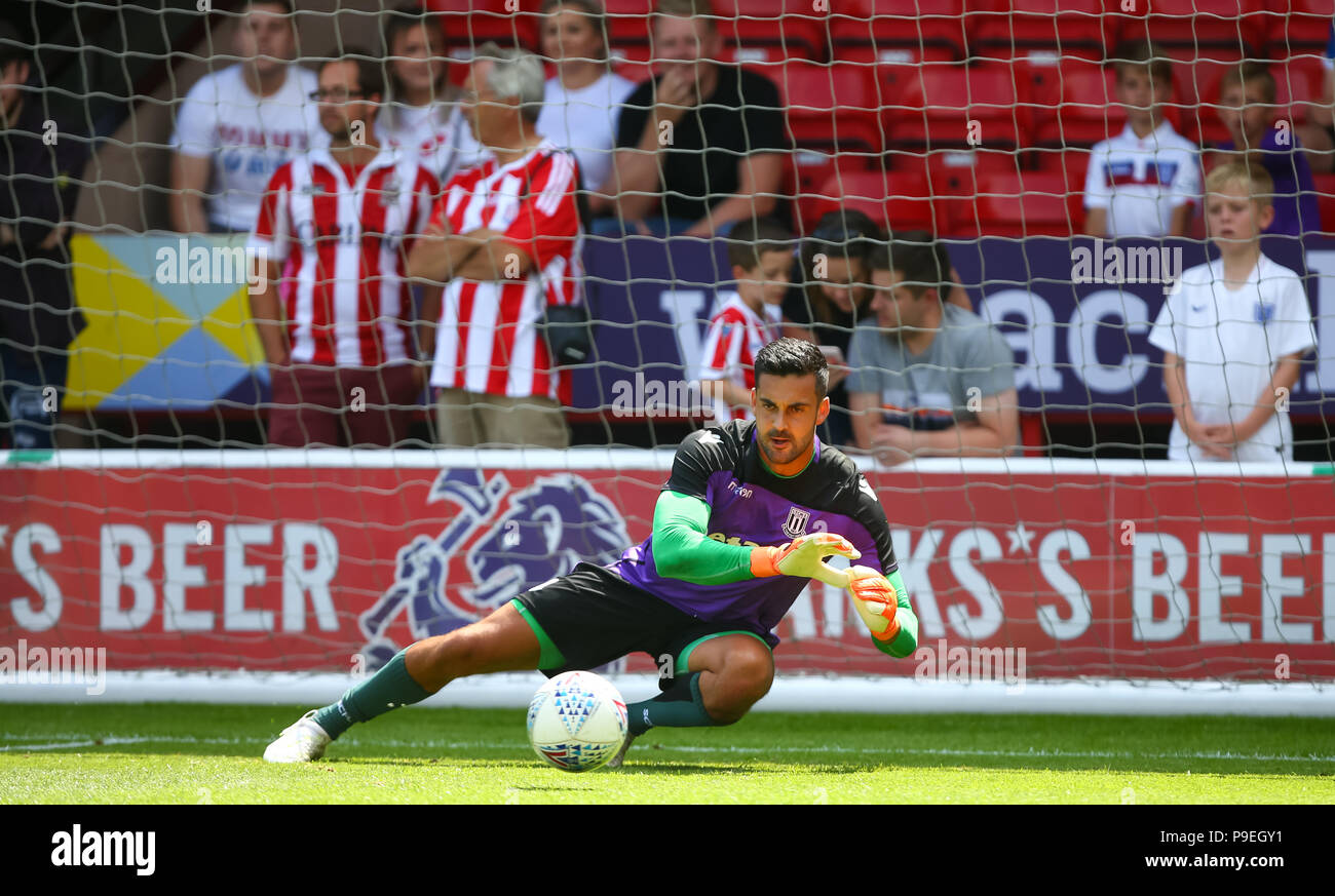 Stoke City goalkeeper Adam Federici during the pre-season match at The ...