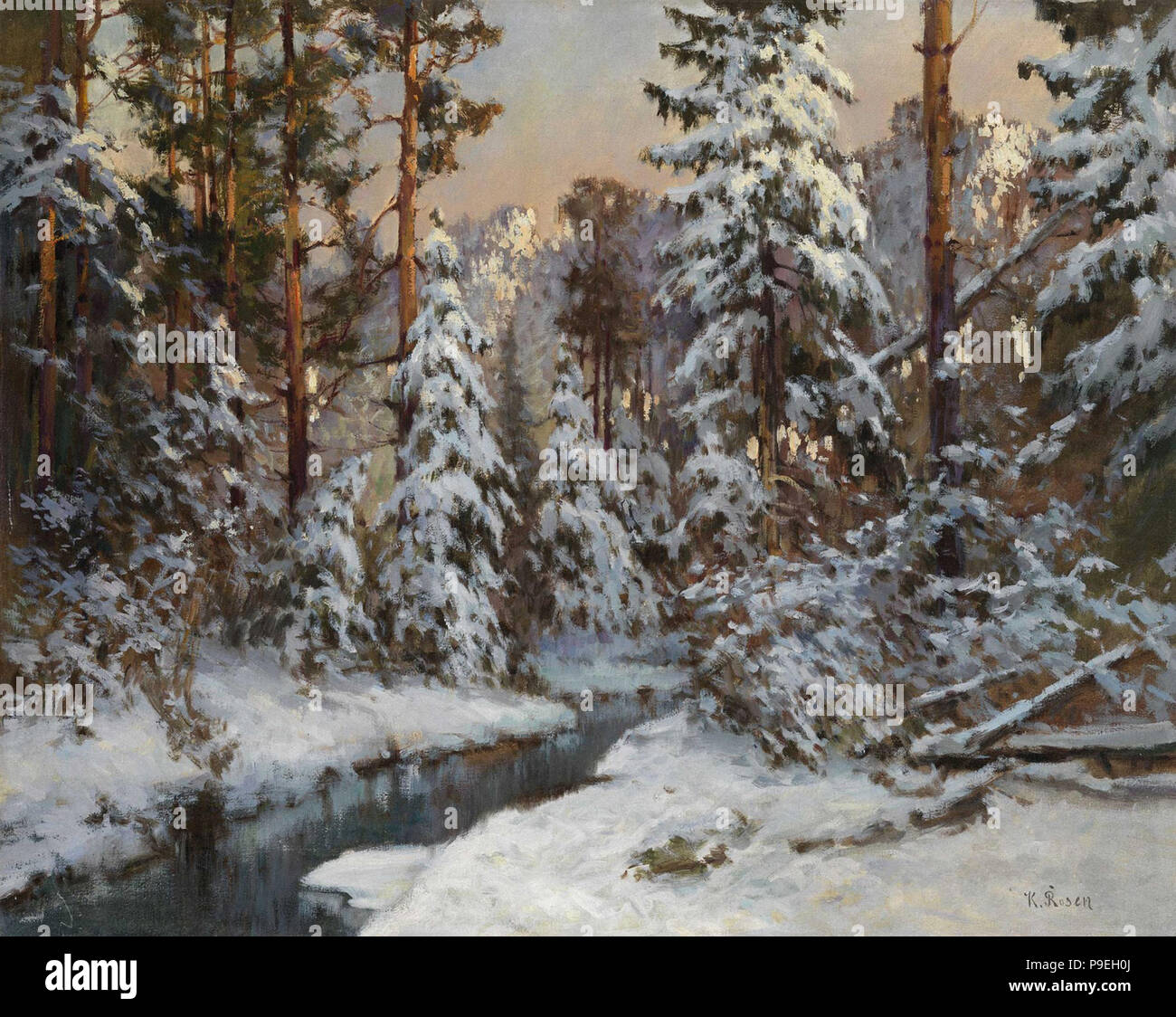 Rosen Karl Ioganovich - Winter Forest Stock Photo - Alamy