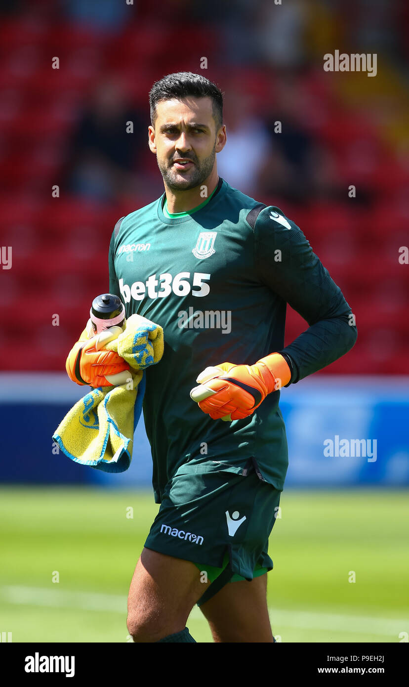 Stoke city goalkeeper adam federici during hi-res stock photography and ...