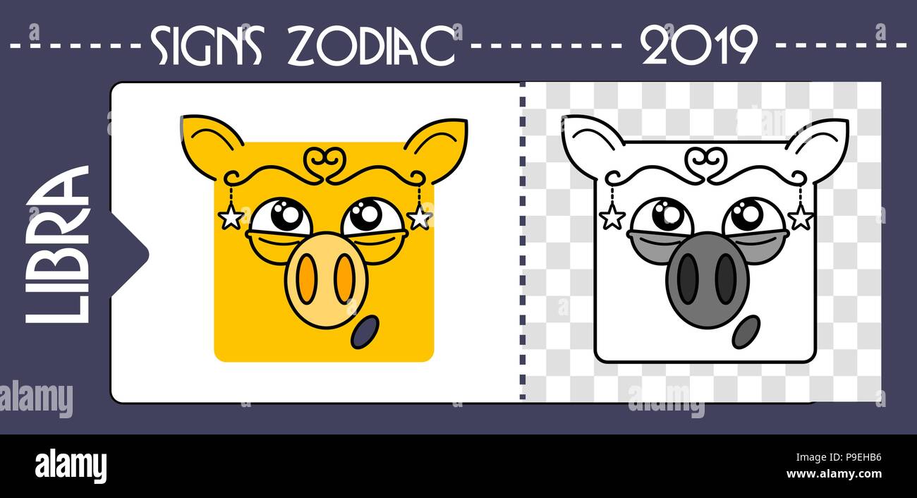 Libra constellation cartoon illustration hi-res stock photography and ...