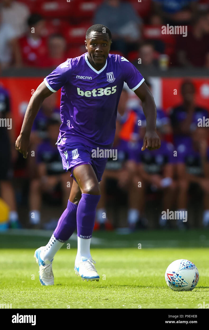 Stoke City's Giannelli Imbula during the pre-season match at The Banks ...