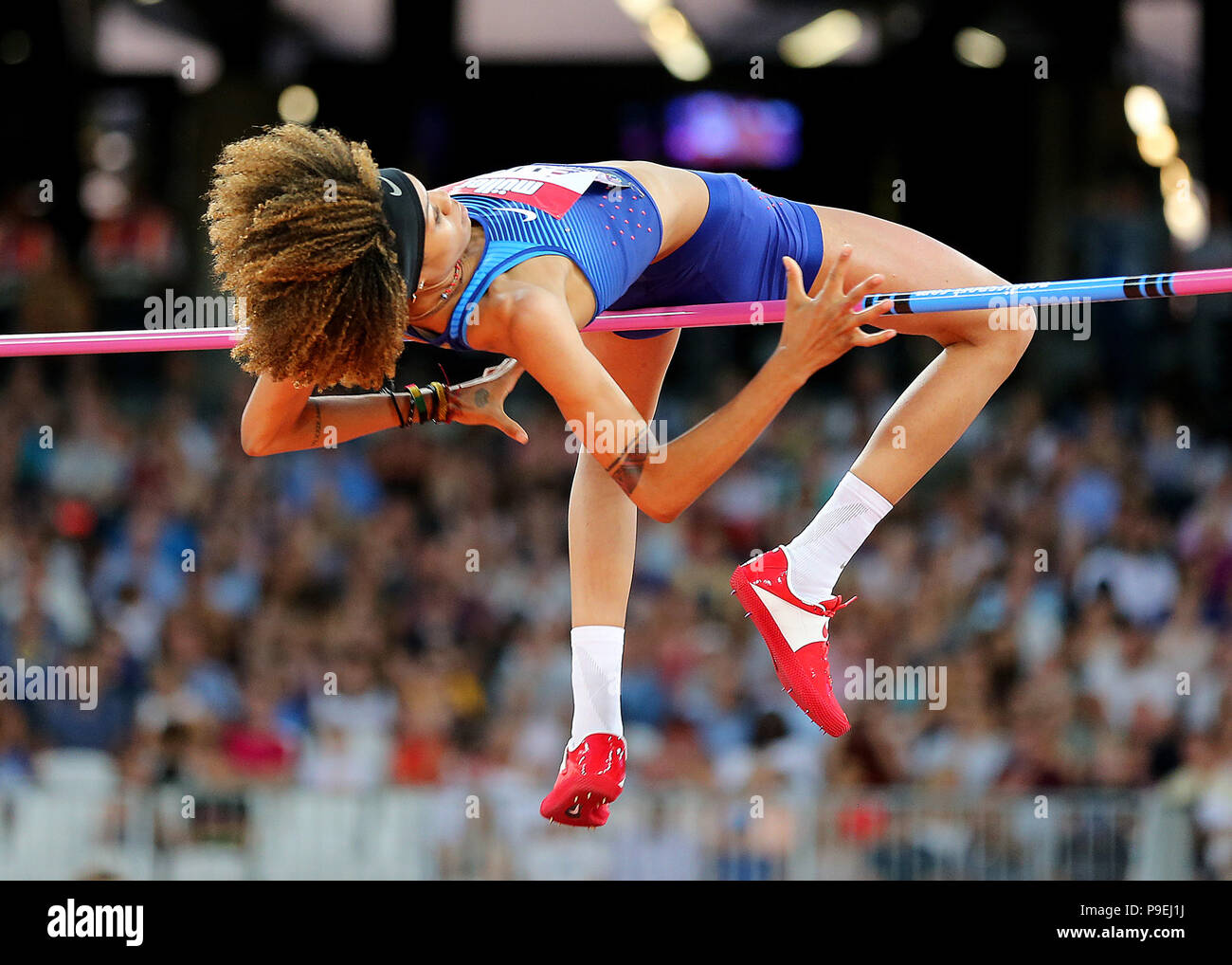 Vashti Cunningham of The USA competes in the Womens High Jump during ...