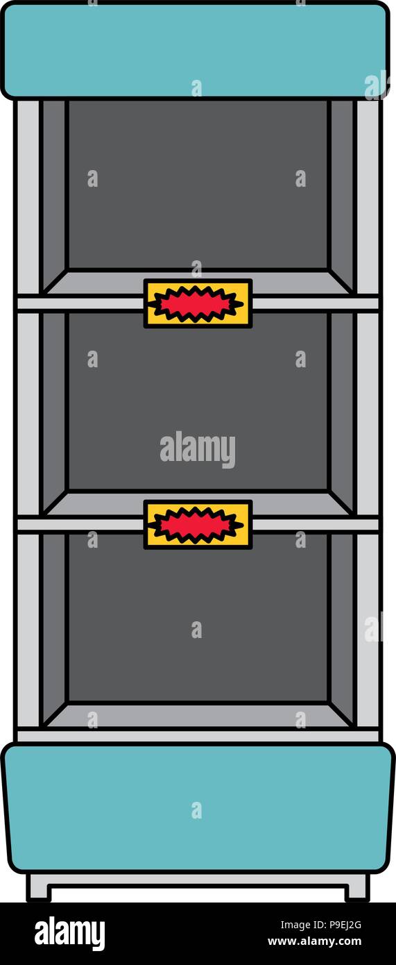 supermarket refrigerator empty icon Stock Vector Image & Art - Alamy