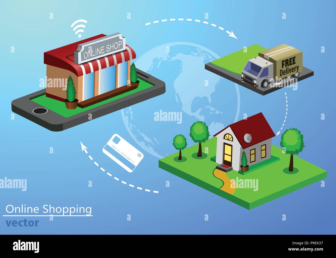 Walk around store Stock Vector Images - Alamy