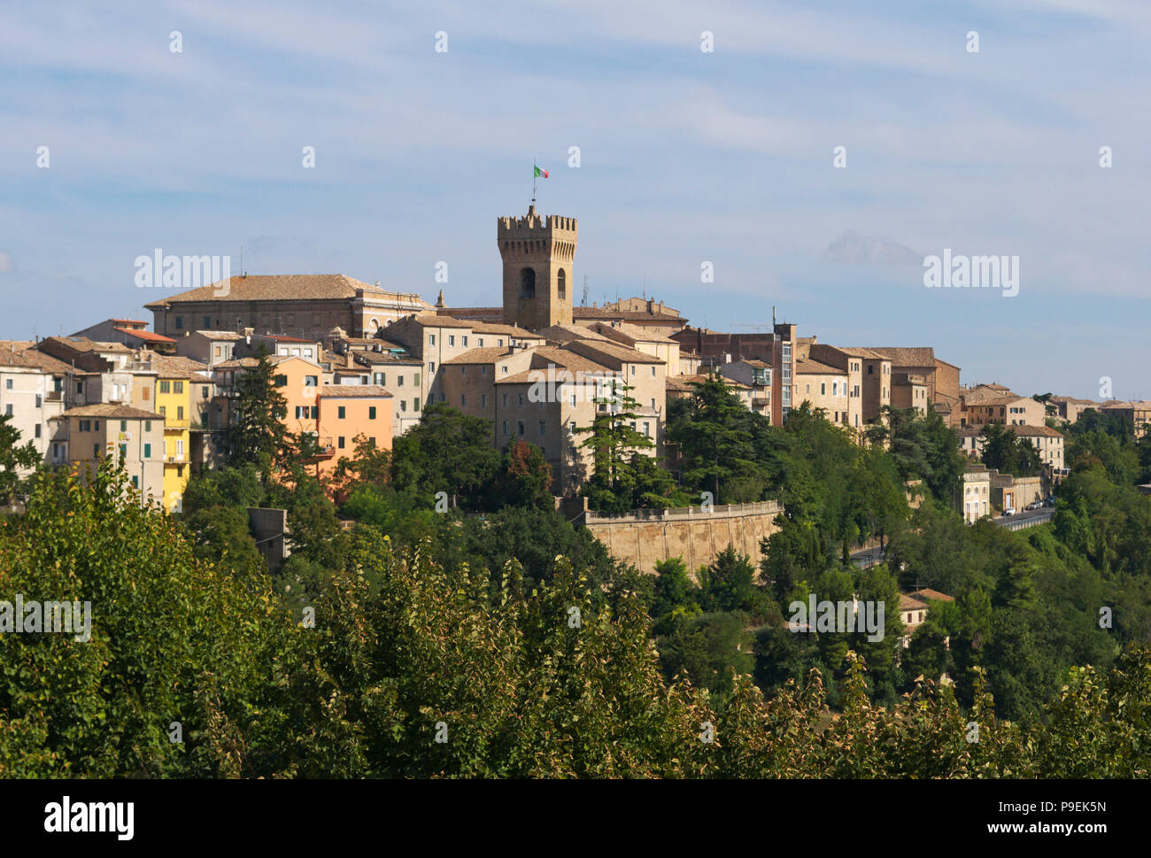 the town of Recanati, Marche region, Italy Stock Photo - Alamy