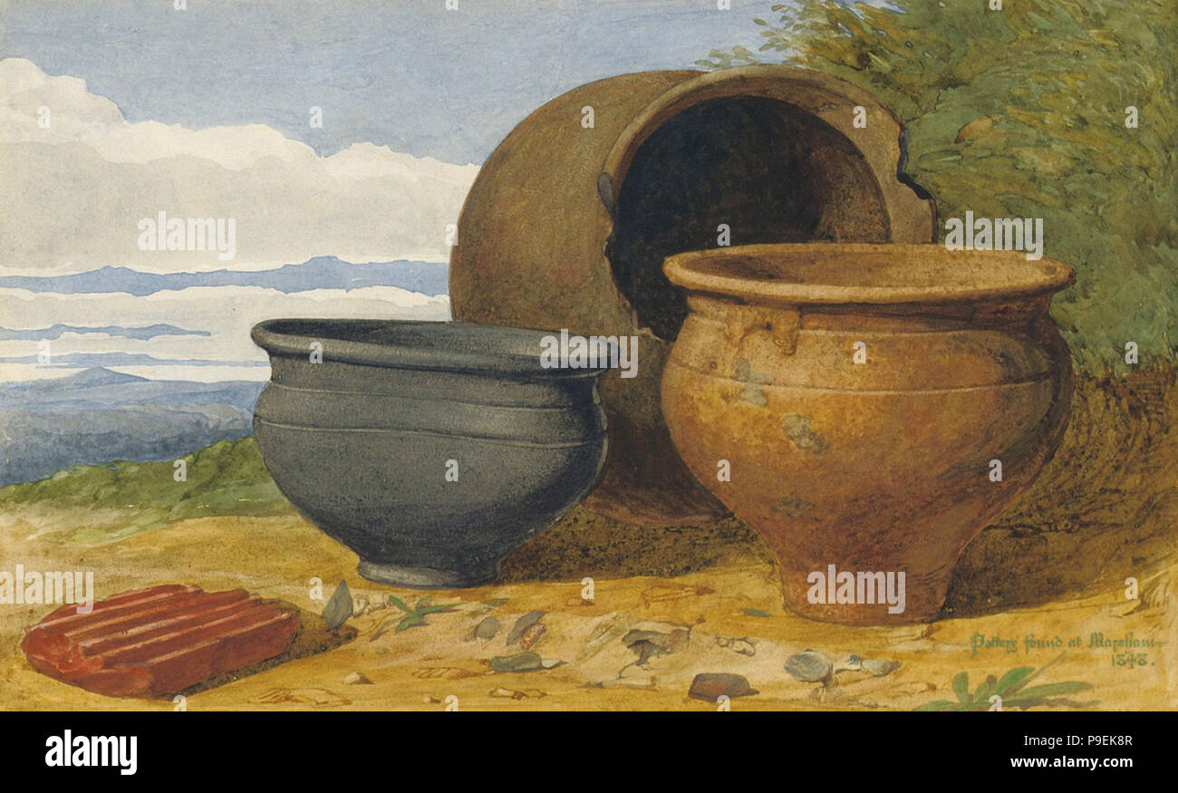 Sandys Anthony Frederick - Pottery Found at Marsham Norfolk Stock Photo ...