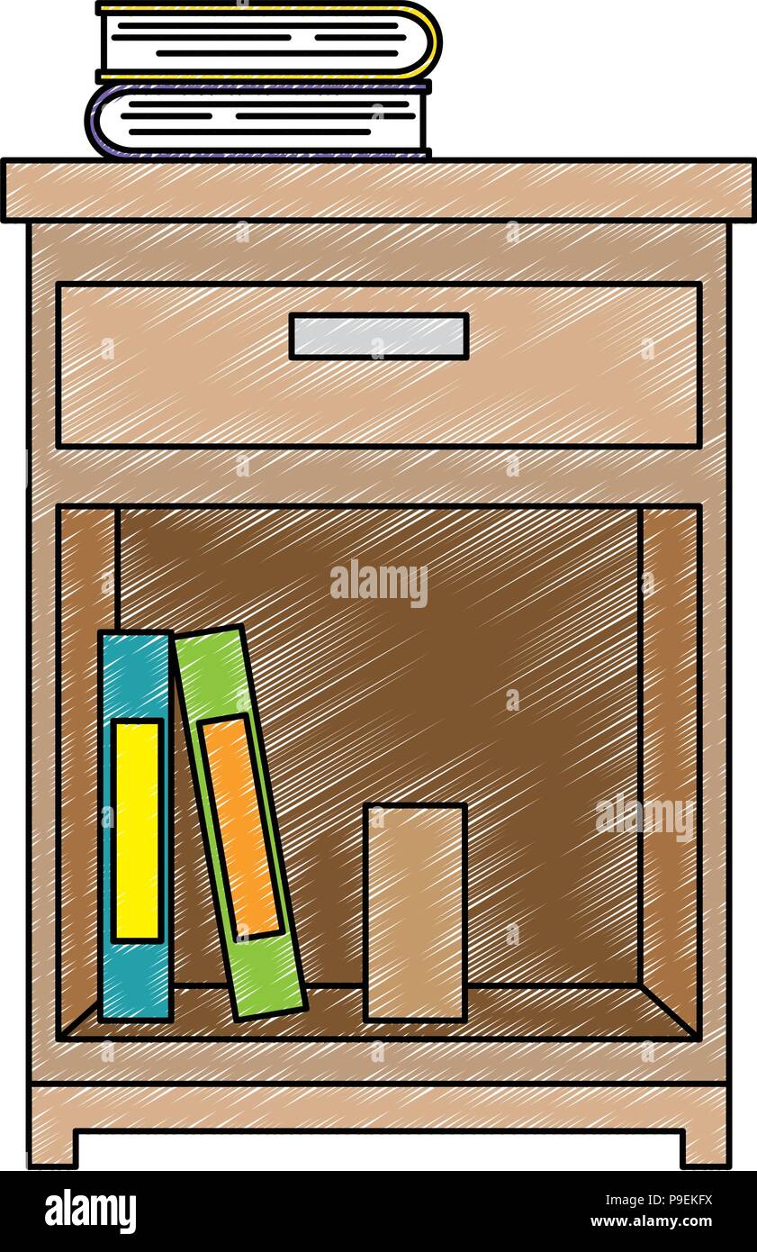 office drawer with books Stock Vector Image & Art - Alamy