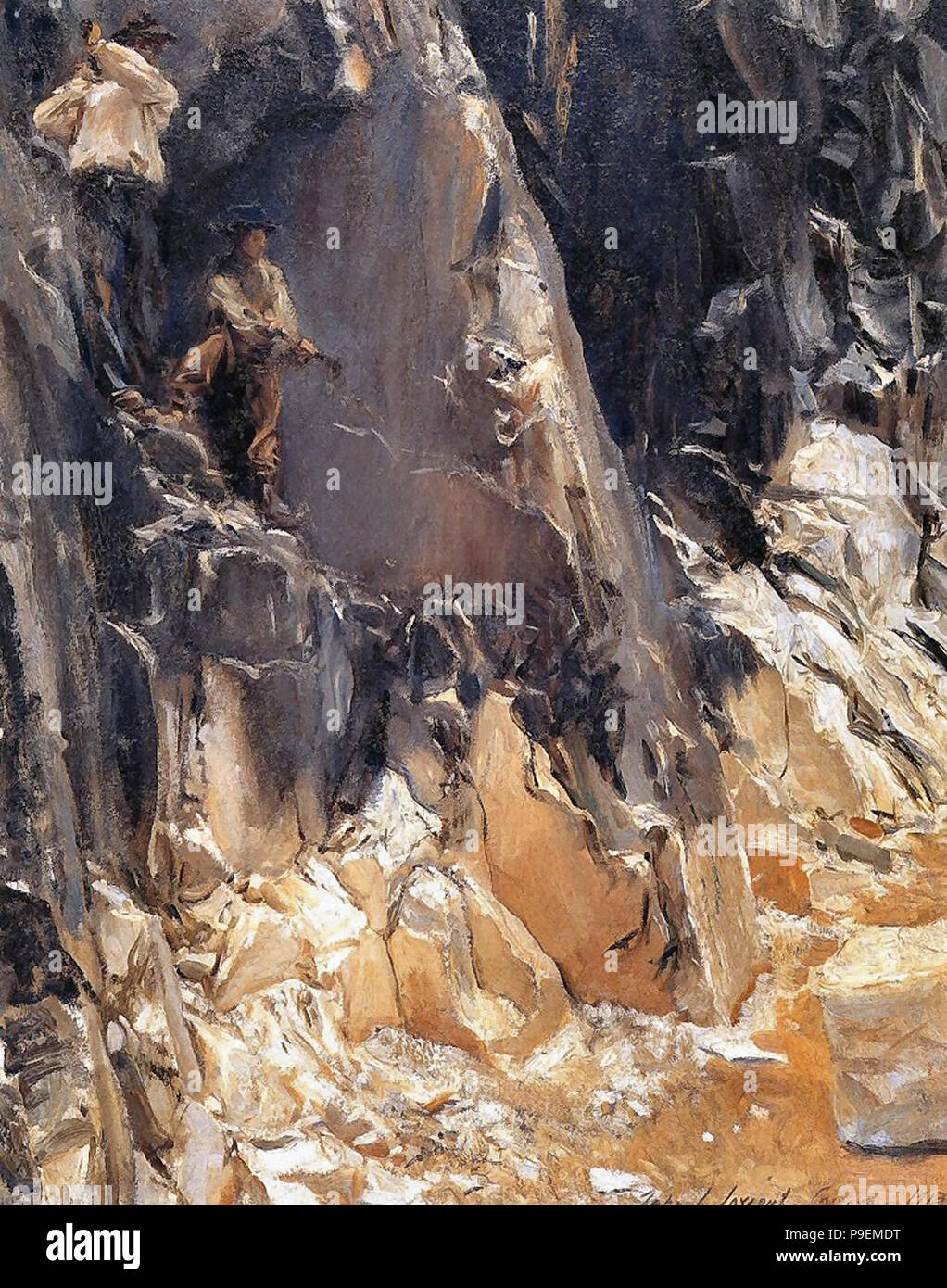 Sargent John Singer - Marble Quarries at Carrara Stock Photo - Alamy