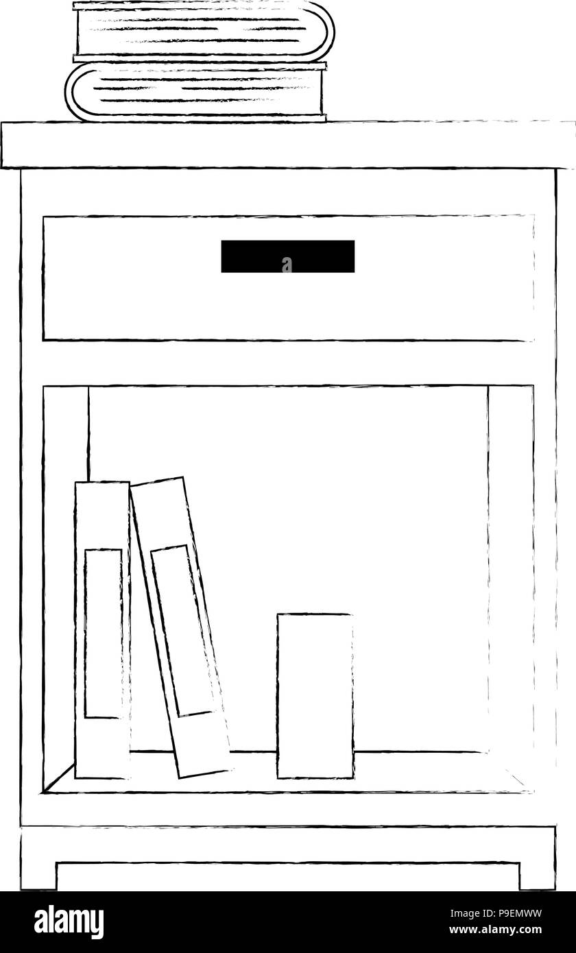 office drawer with books Stock Vector Image & Art - Alamy
