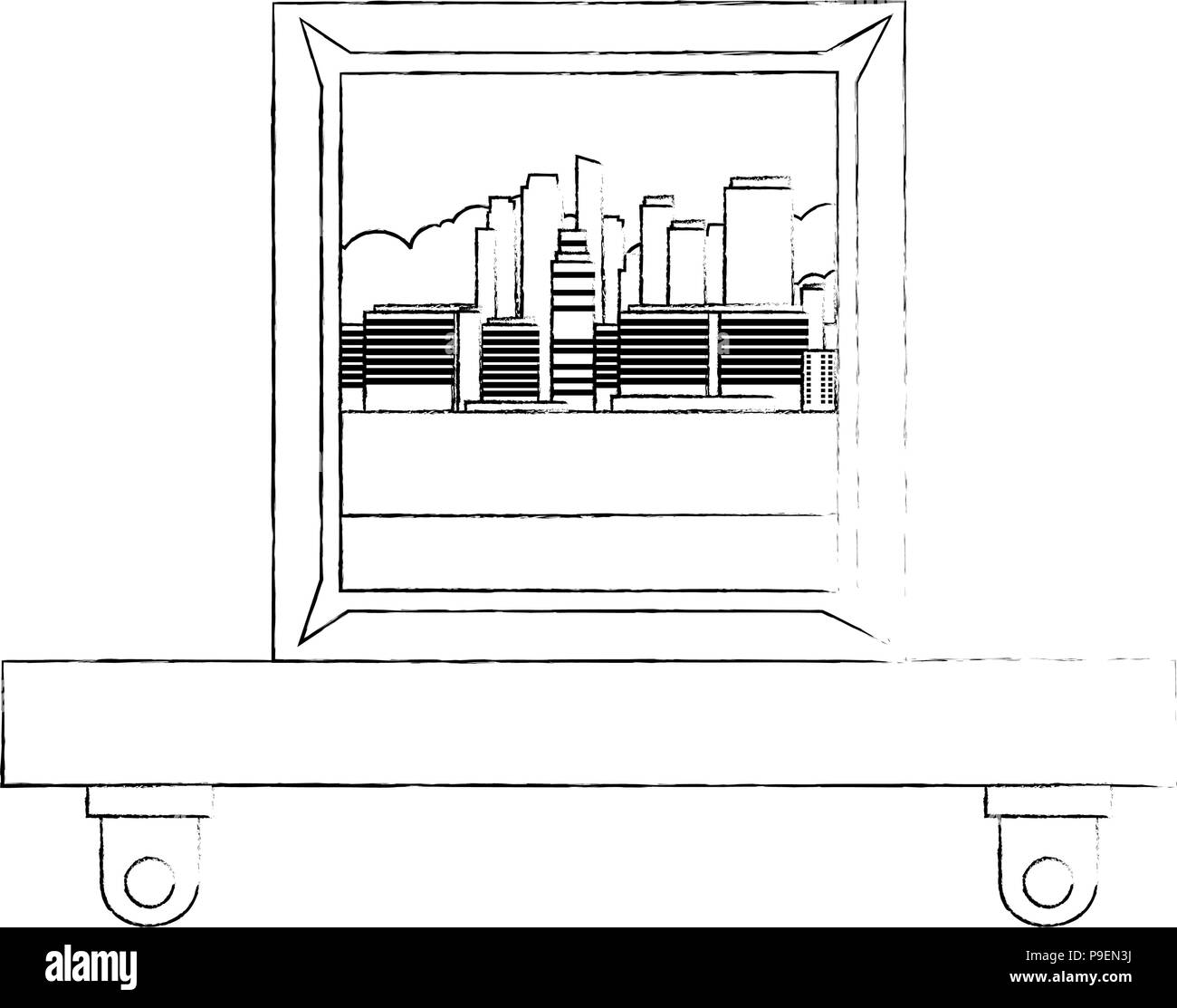 Shelf icon image Black and White Stock Photos & Images - Alamy