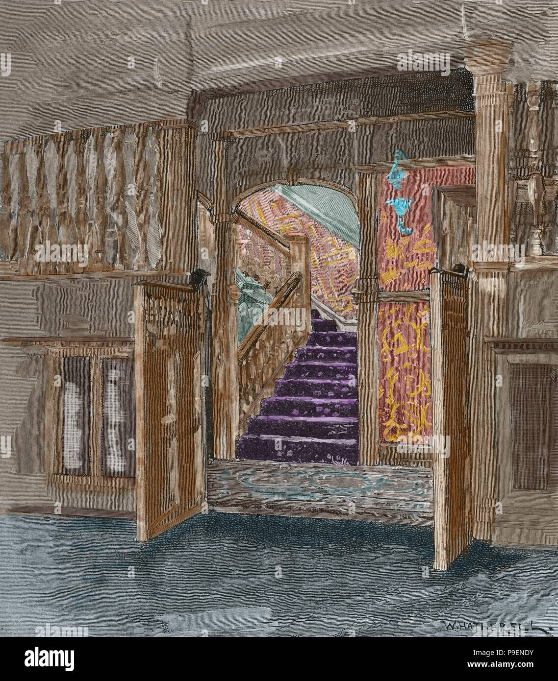 House of Frank Holl (1845-1888). English painter. The staircase ...