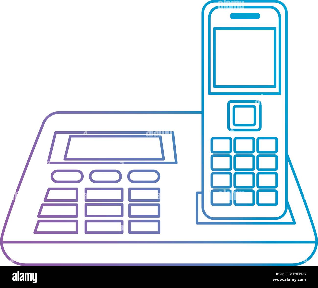 office digital telephone icon Stock Vector Image & Art - Alamy