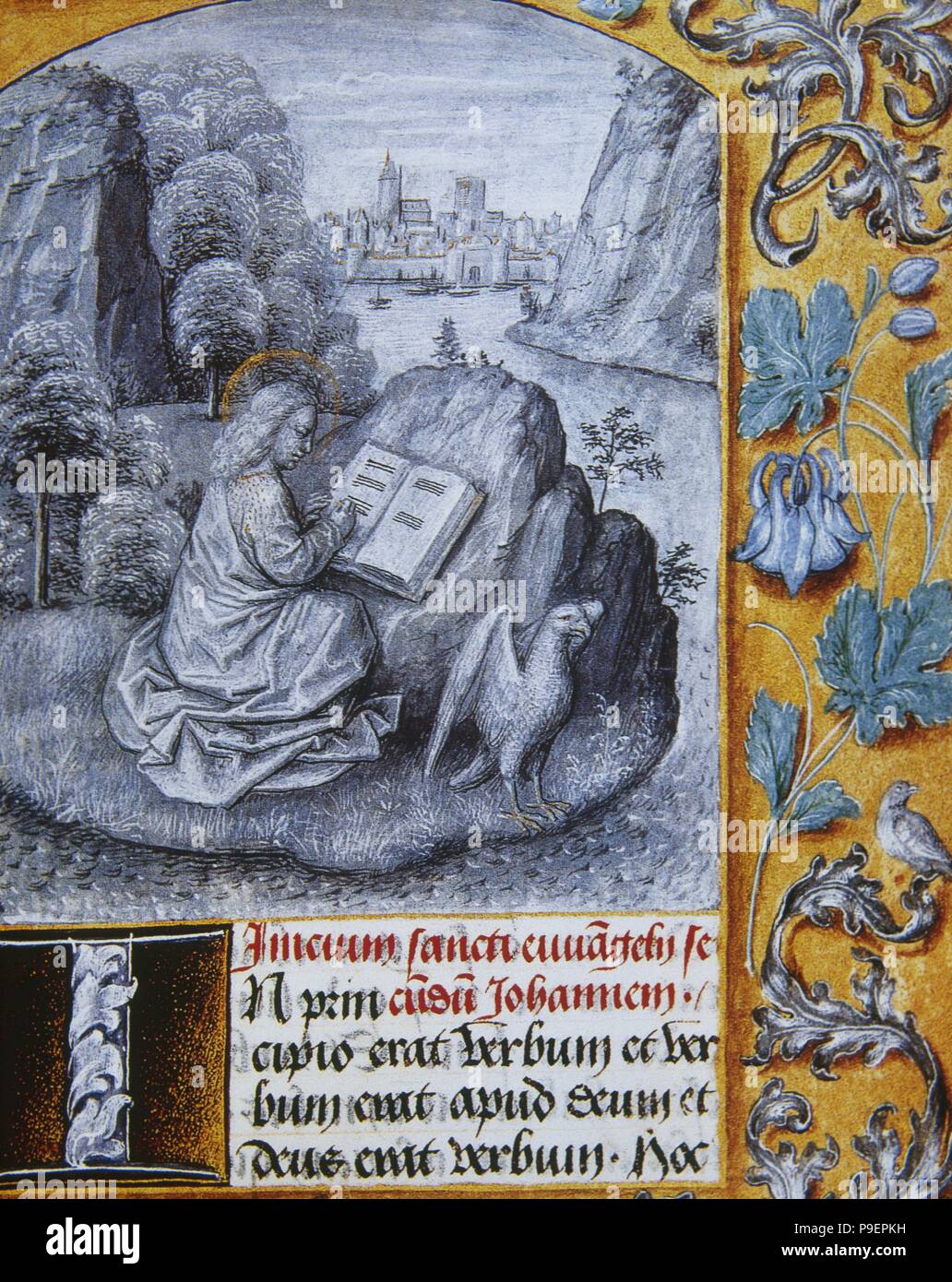 Saint john writing revelation hi-res stock photography and images - Alamy