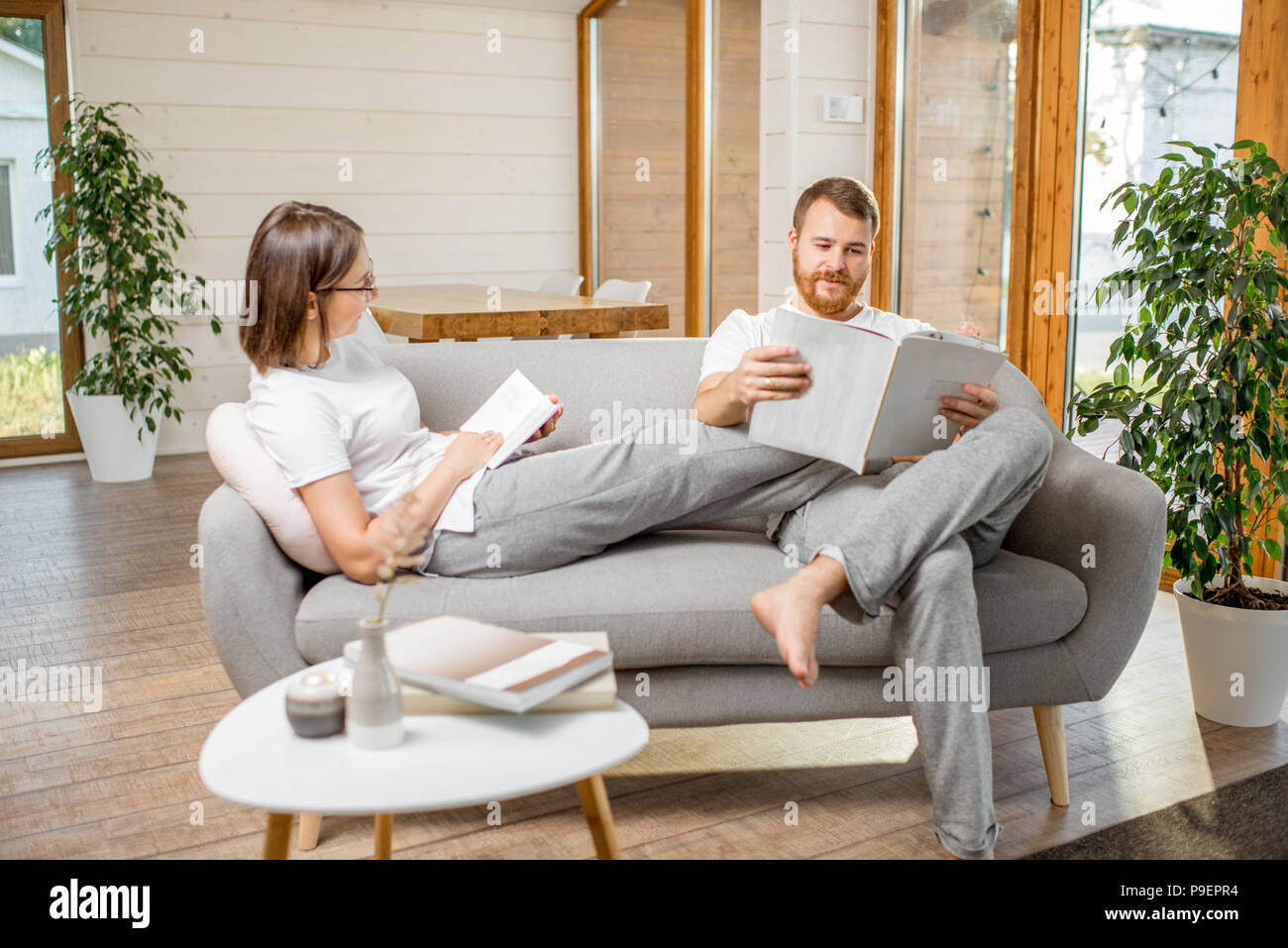 Pajamas couch adult hi-res stock photography and images - Alamy