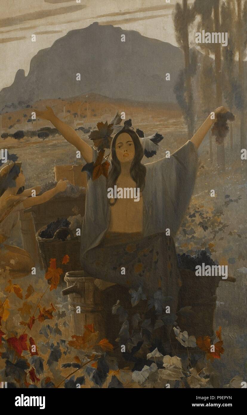 Alexandre de Riquer. Mural paintings, symbolists. Casa Alegre of ...