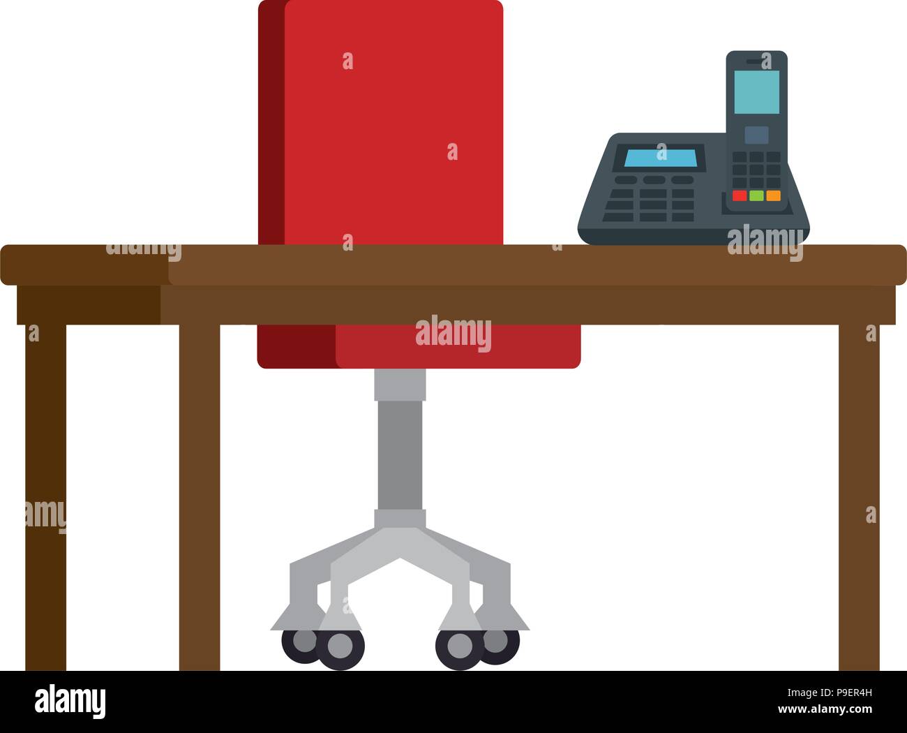 Telephone workstation Stock Vector Images - Alamy