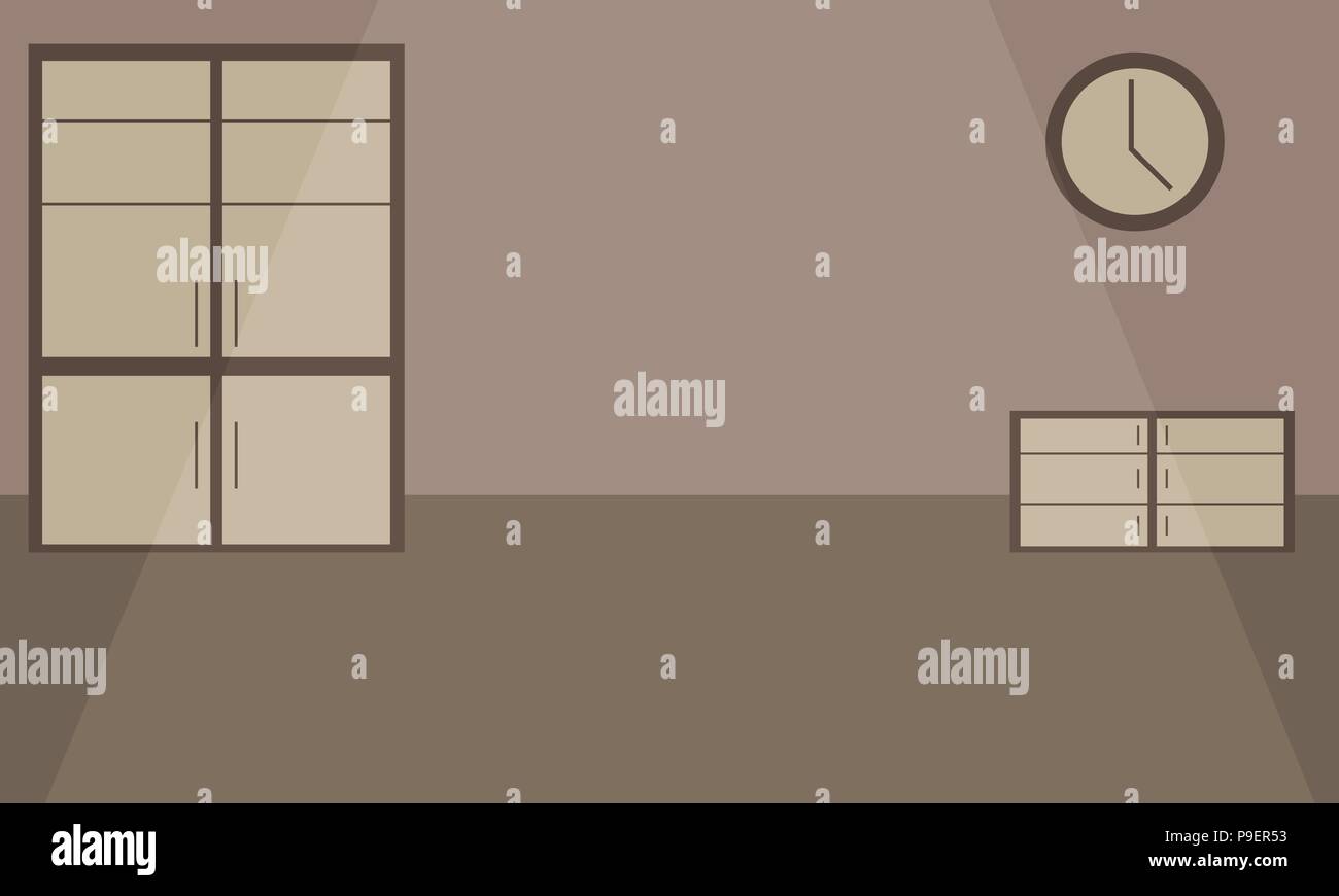 Empty interior room brown Stock Vector Images - Alamy