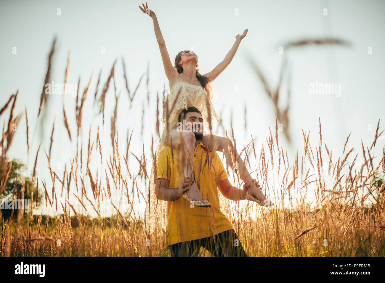 Shoulders carry girlfriend hi-res stock photography and images - Alamy