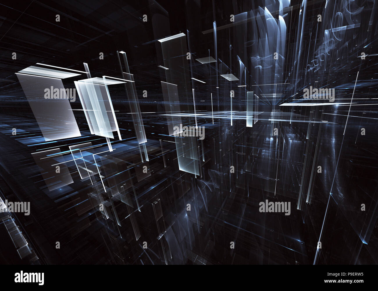 Abstract technology 3D illustration Stock Photo - Alamy