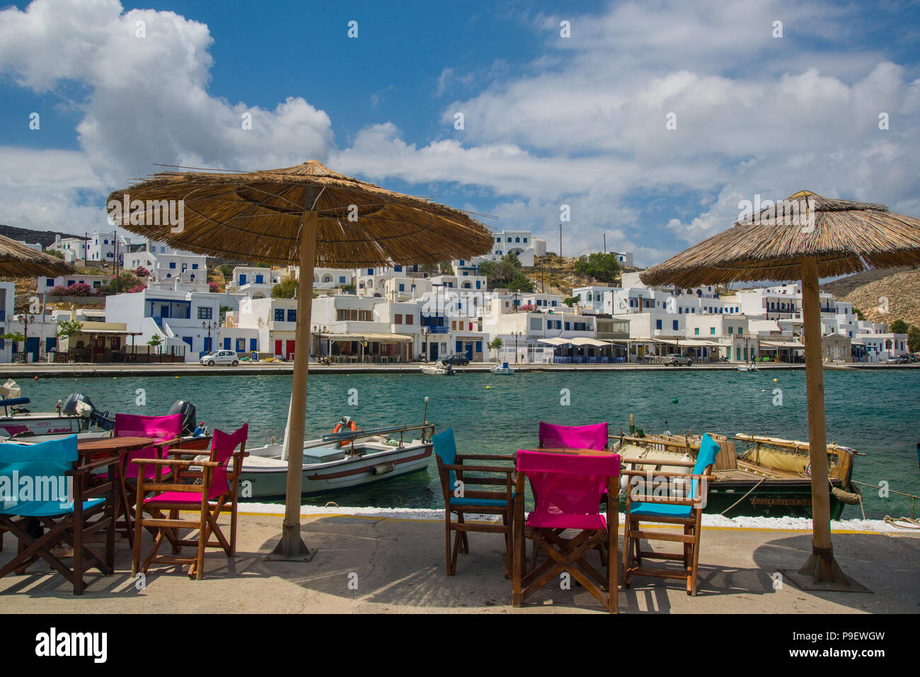 europe, greece, cyclades, tinos, island, panormos, port Stock Photo - Alamy