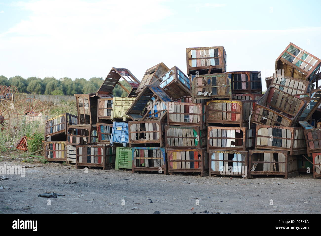Field boxes stack hi-res stock photography and images - Alamy