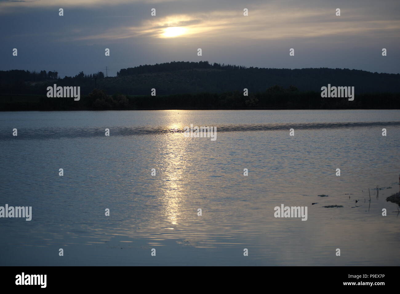 lake in hill area, central Israel Stock Photo - Alamy