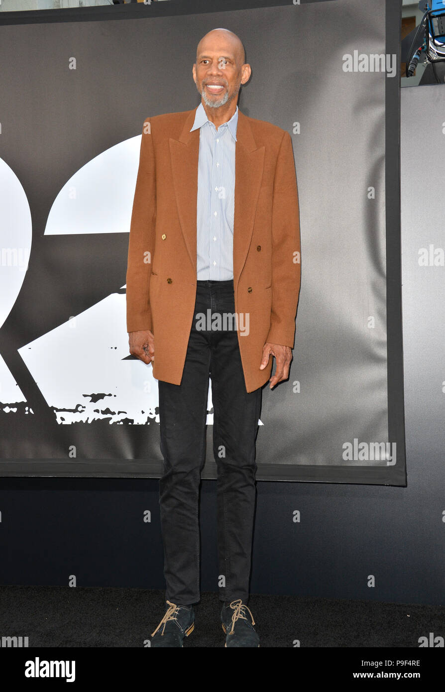 Los Angeles, USA. 17th July 2018. Kareem Abdul-Jabbar at the premiere ...