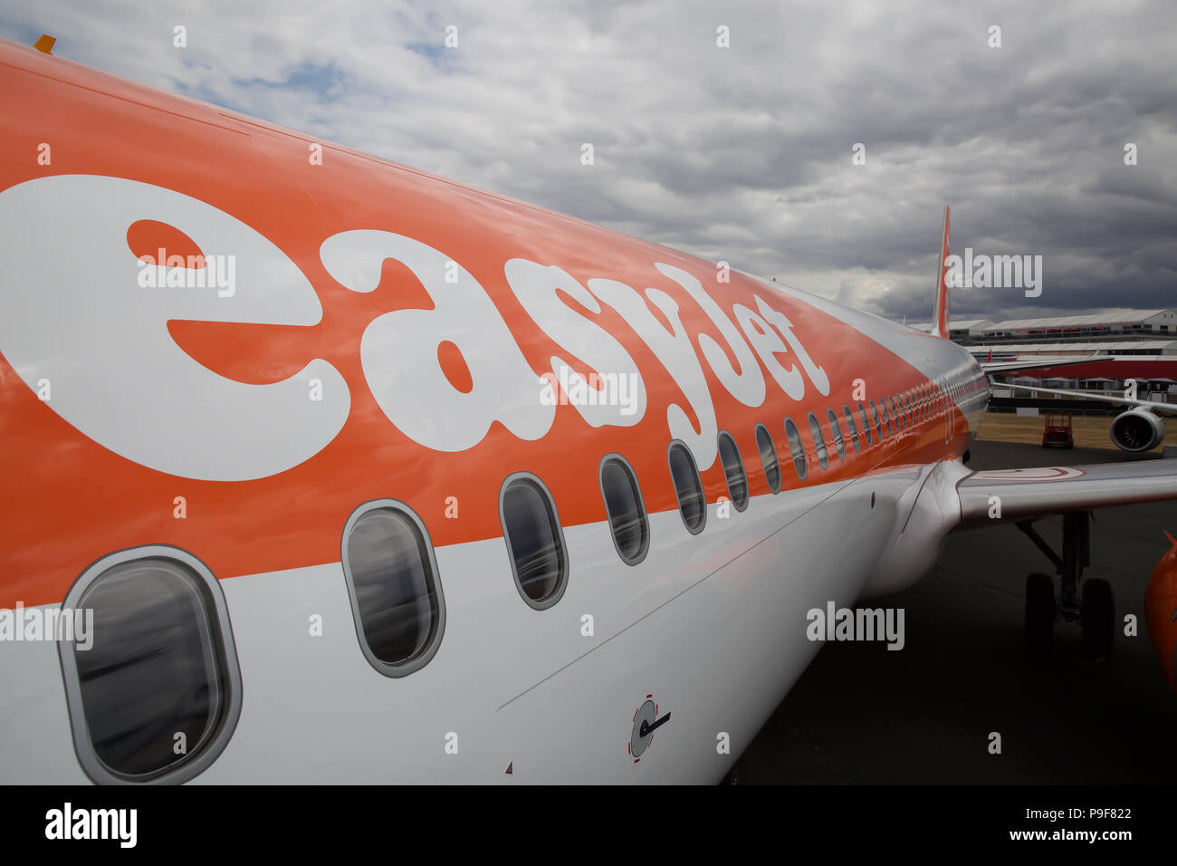 Farnborough,UK,18th July 2018, A321neo easyJet is on display at ...