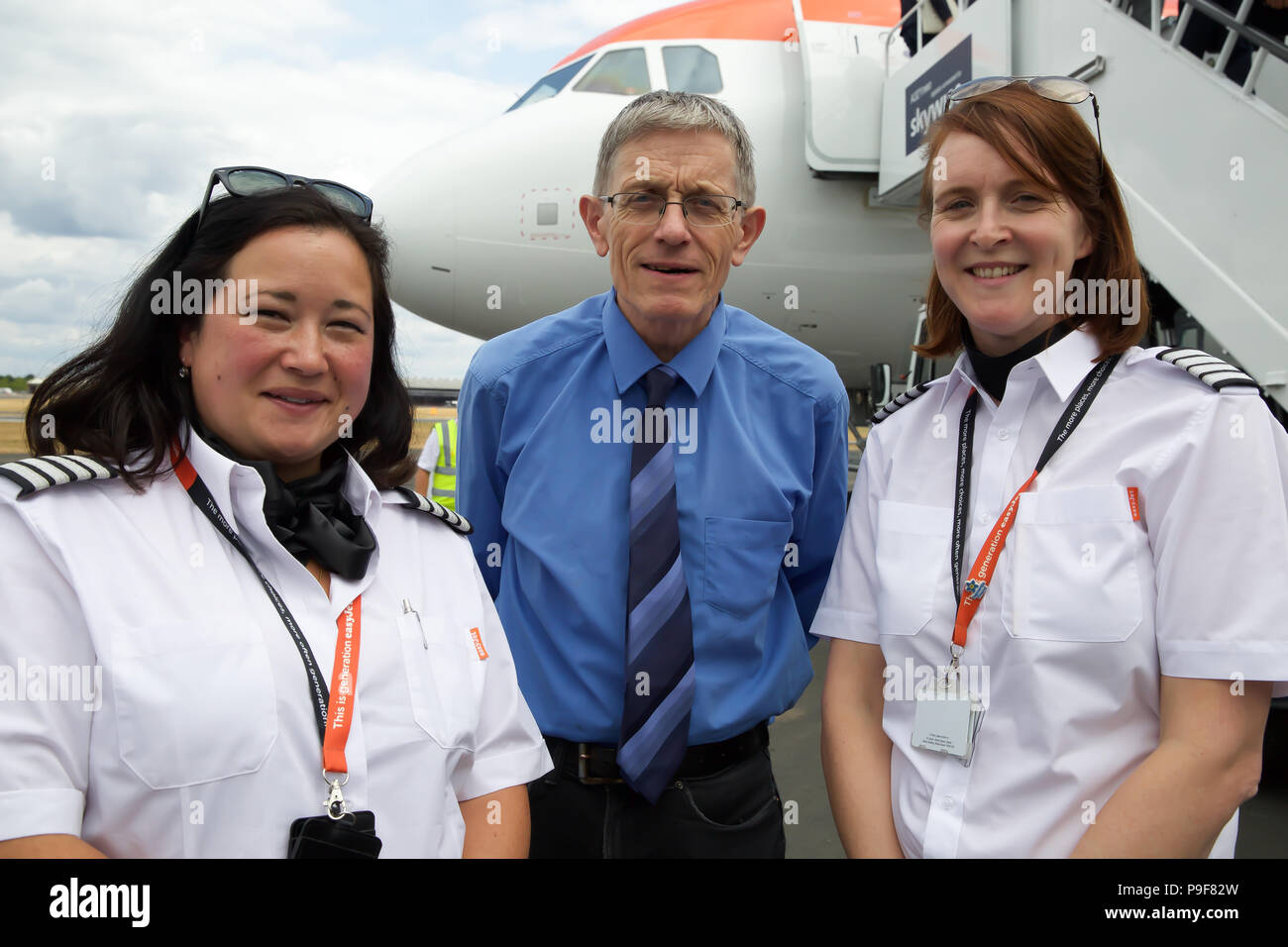 Farnborough,UK,18th July 2018, A321neo easyJet is on display at ...