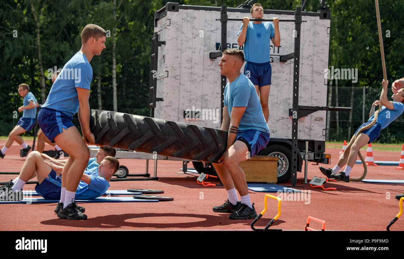Hagenow, Germany. 18th July, 2018. Soldiers from the Panzergrenadier ...