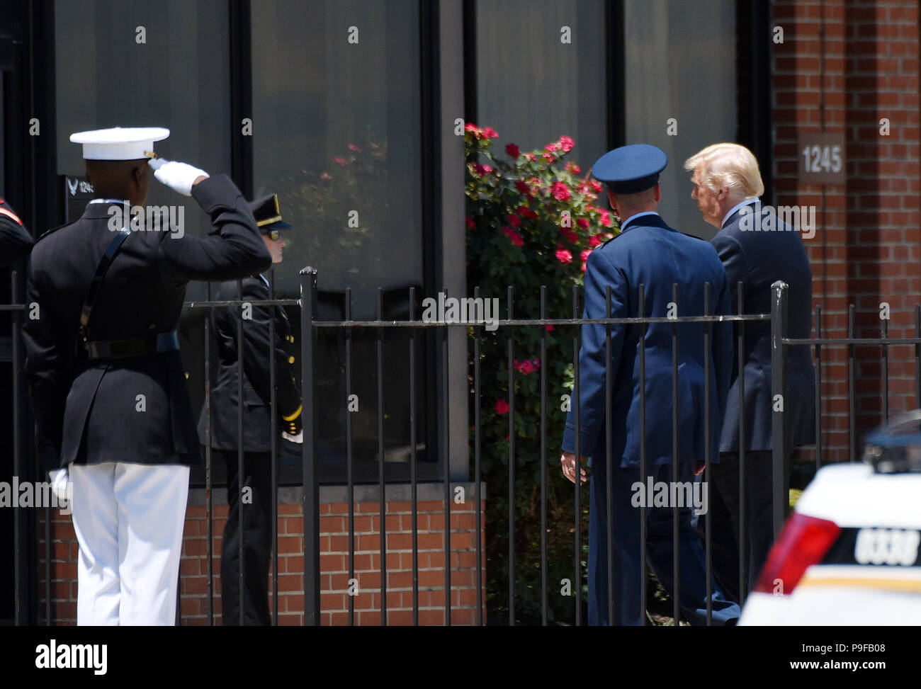 United States President Donald Trump arrives at Joint Base Andrews to ...