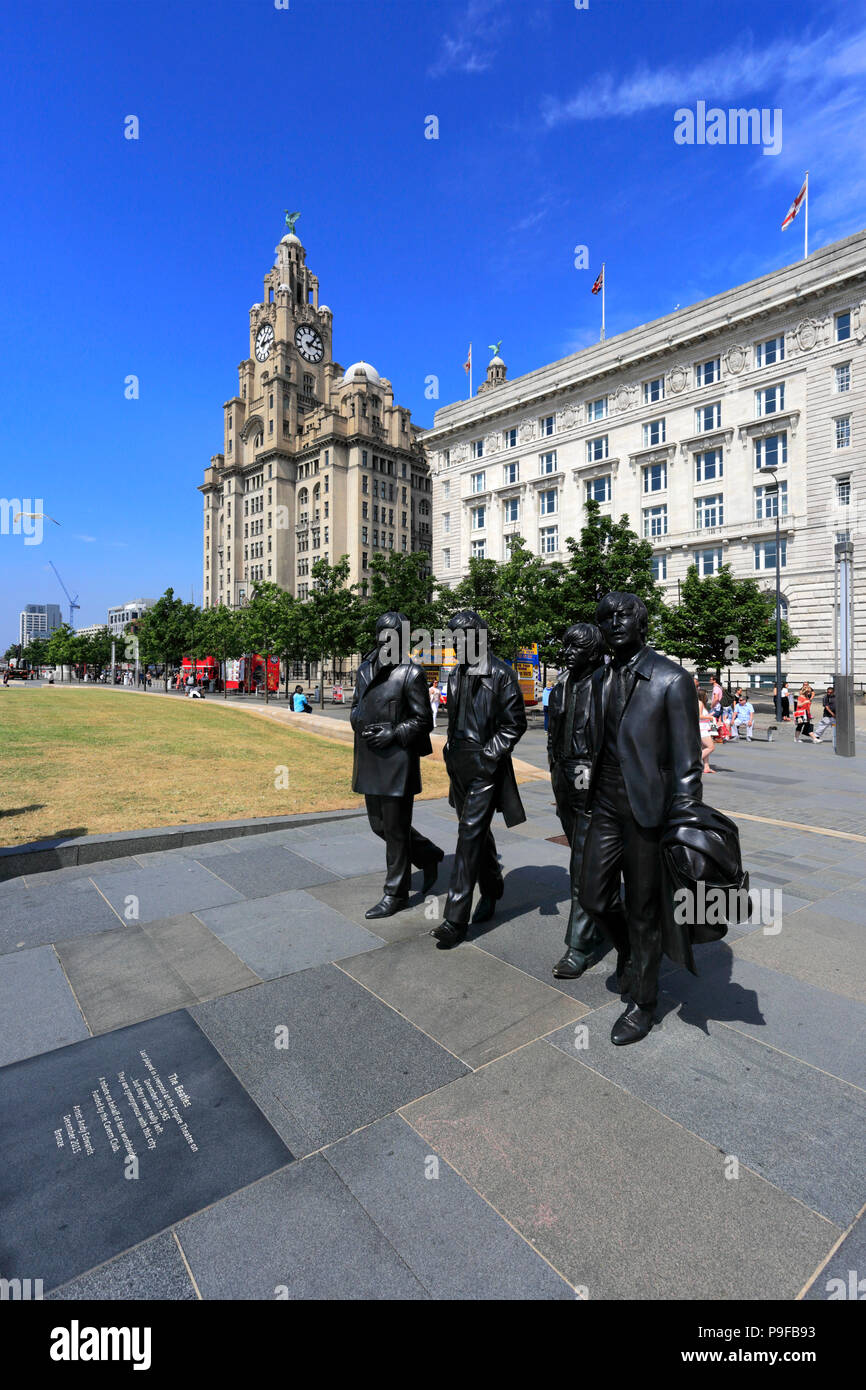 The Beatles statues, George's Parade, Pier Head, UNESCO World Heritage ...