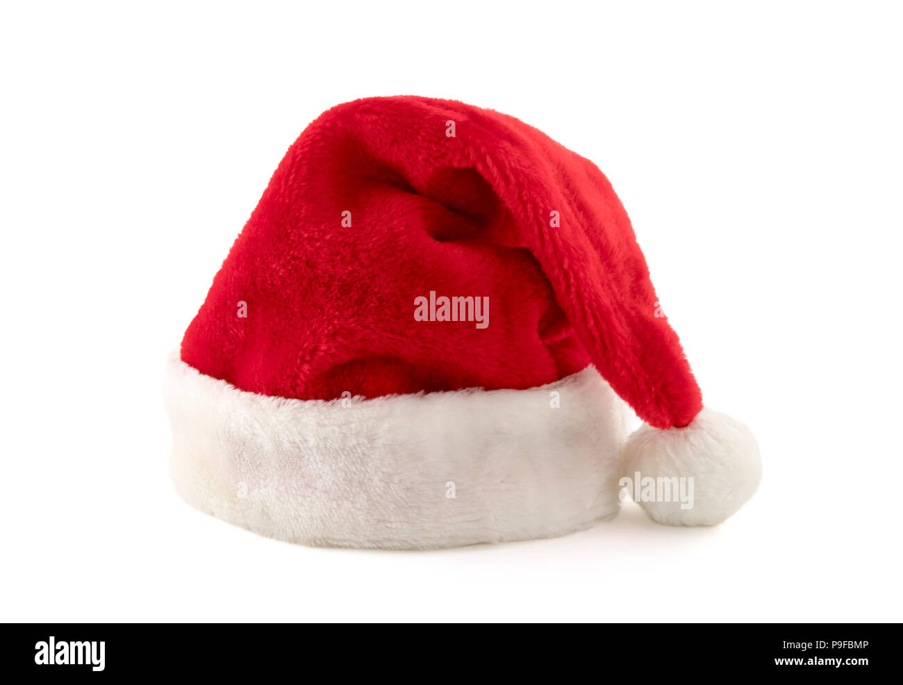 Santa Claus red hat isolated on white background Stock Photo - Alamy