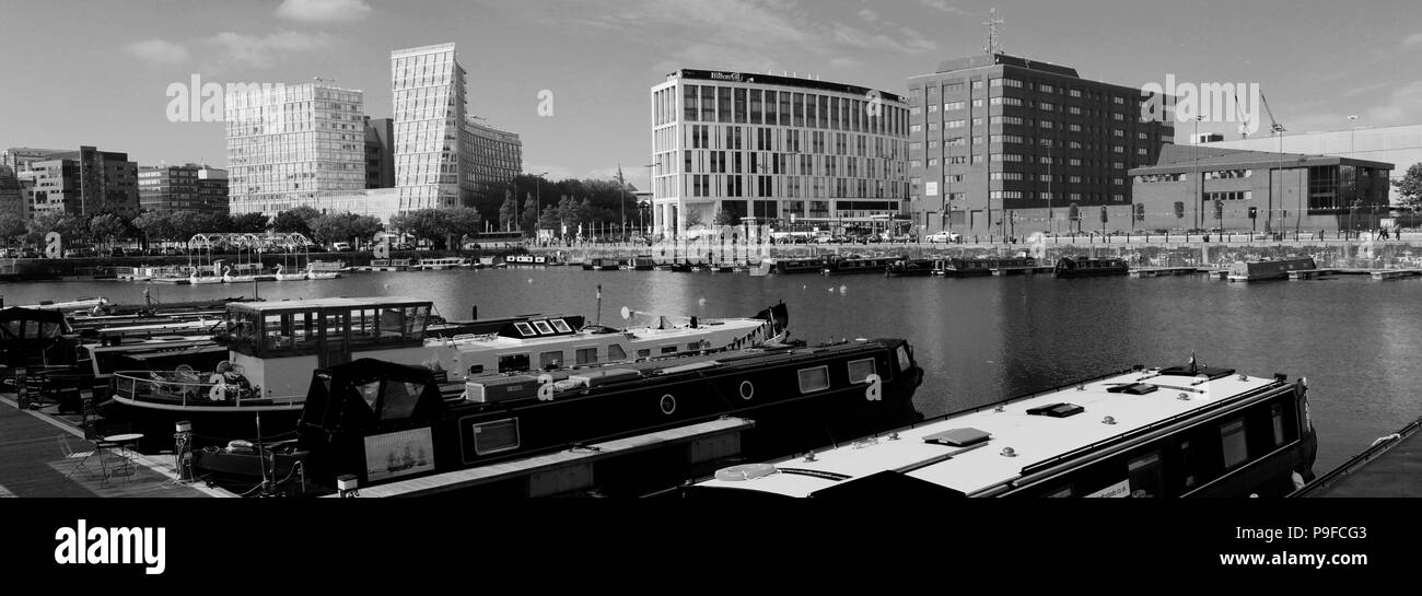 View over Salthouse Dock, Royal Albert Dock, George's Parade, Pier Head ...