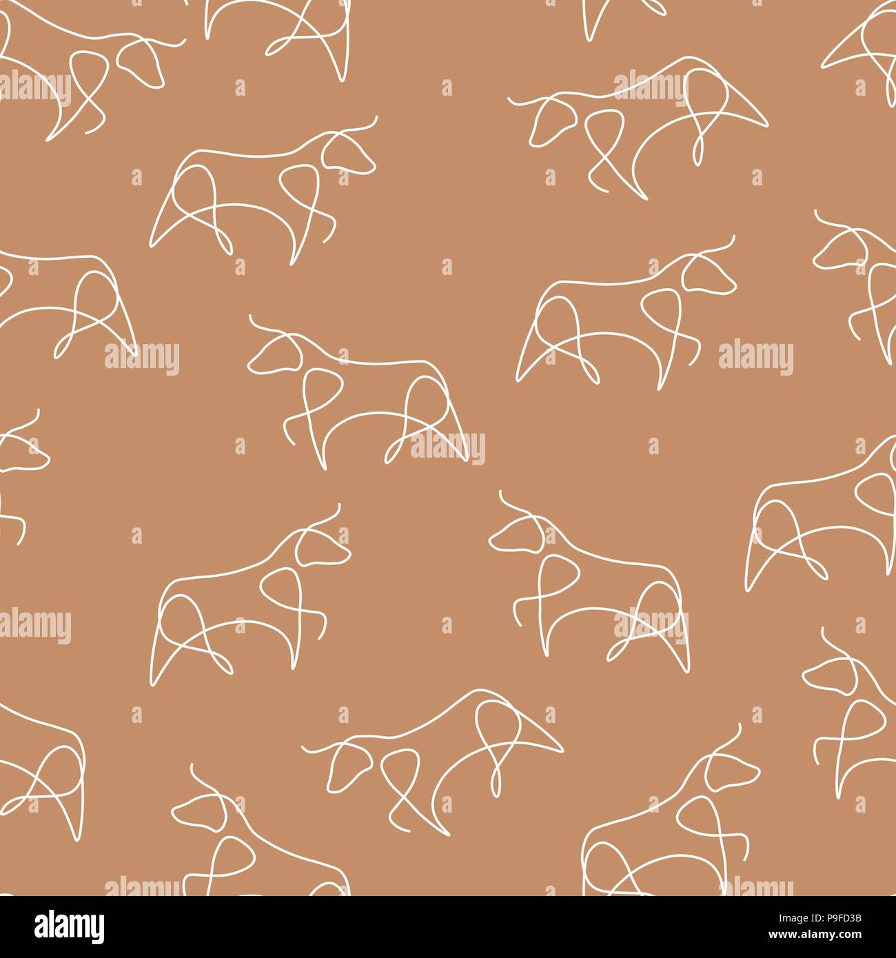 Bull draw illustration hi-res stock photography and images - Alamy