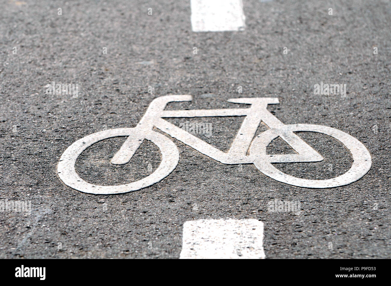 Bicycle path logo Stock Photo - Alamy