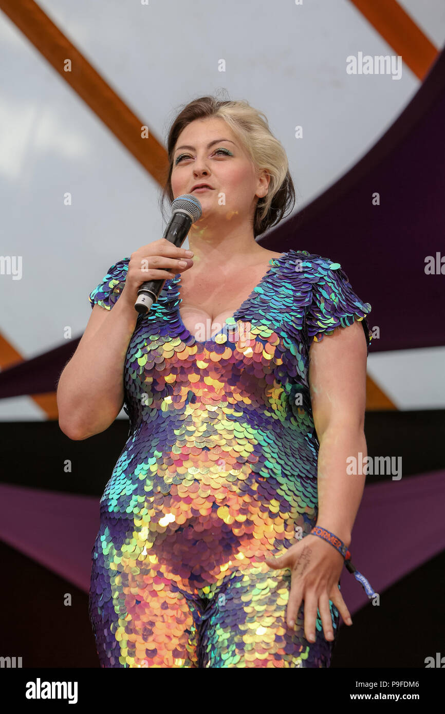 Southwold, Suffolk.Comedian Kiri Pritchard-McLean performs in the ...